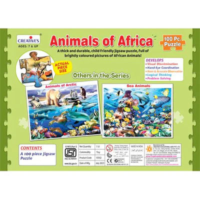 Creatives - Animals Of Africa 100 Piece Jigsaw Puzzle – Elex Academic ...