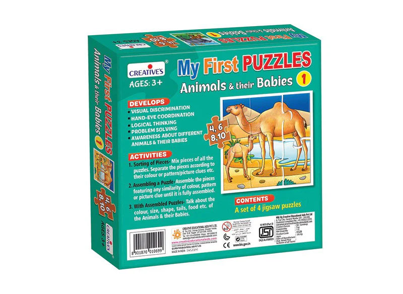Creatives - My First Puzzles Animals And Their Babies – Elex Academic ...
