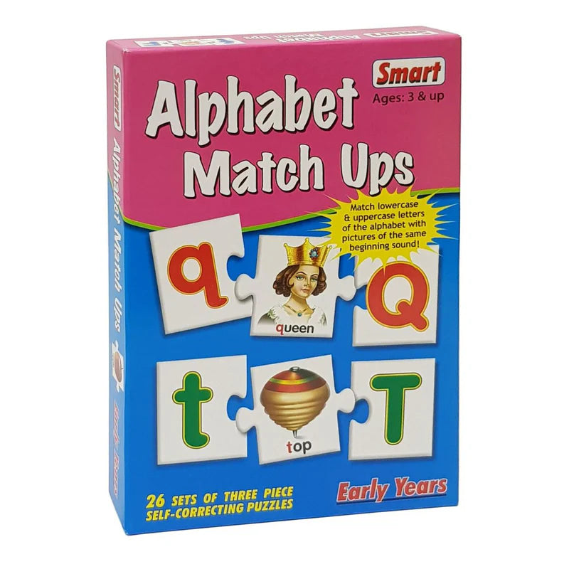 Smart Alphabet Match Ups (26 Sets of 3 Piece Self-correcting Puzzles ...