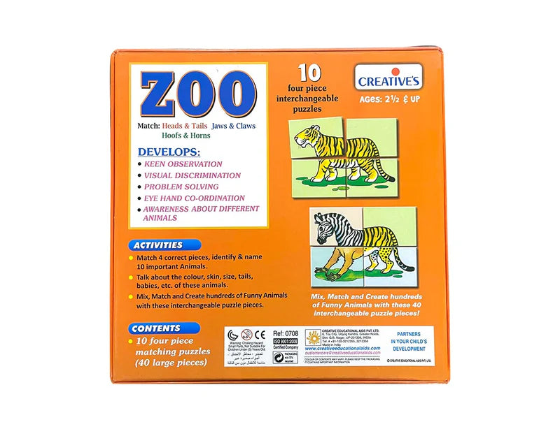 Creatives - Zoo Animal Puzzles 10 Puzzles – Elex Academic Bookstore