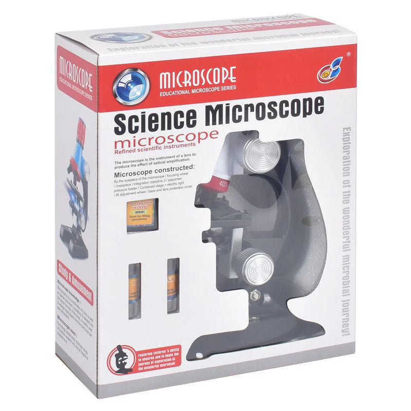 Science Microscope W/Light Set 100 x 400 x 1200 x Magnification – Elex ...
