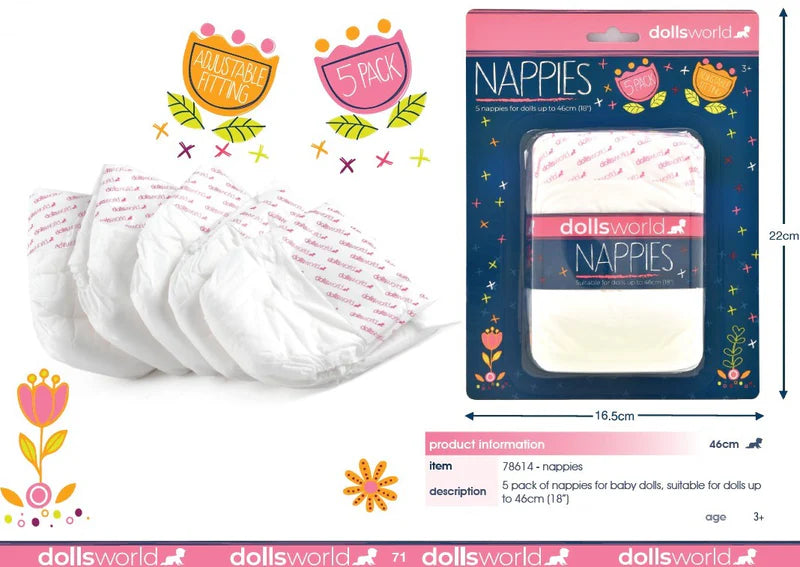 Dollsworld - Baby Doll Diaper Nappies – Elex Academic Bookstore