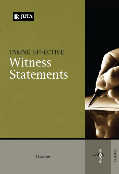Taking Effective Witness Statements (e-book) – Elex Academic Bookstore