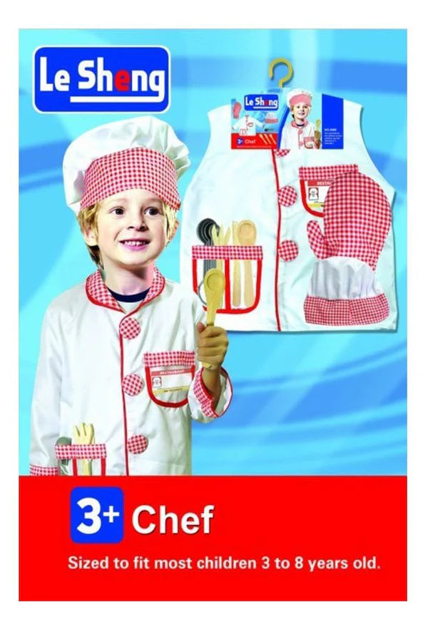 Chef Role Play Costume Set With Hat And Spoon - Deluxe – Elex Academic ...