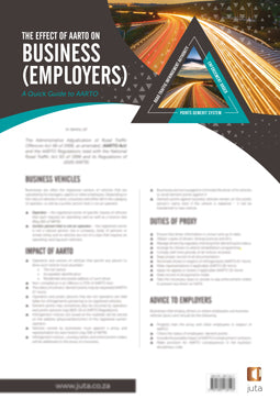 Effect of AARTO on Business (Employers), The (1st edition) – Elex ...