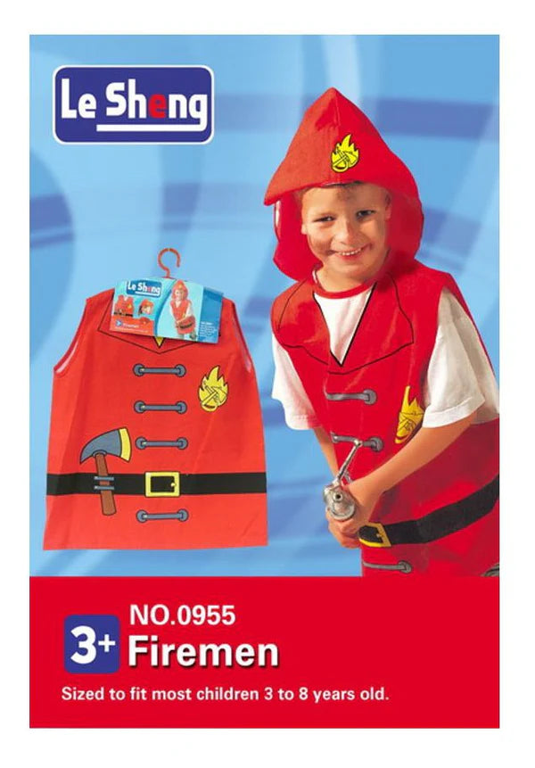 Fireman Role Play Costume With Hat - Vest Design – Elex Academic Bookstore