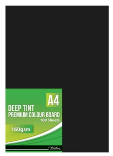 TREELINE Deep Tint Project Boards A4 160gsm 100's Black – Elex Academic ...