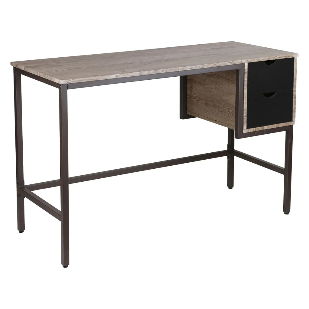 Rampart Office Desk with Two Drawers, Powder Coated Steel, Adjustable ...