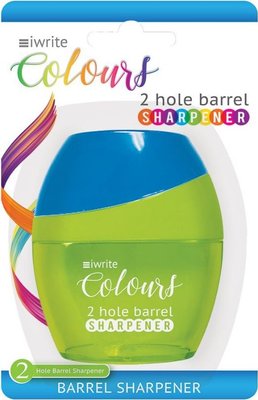 iWrite Colours 2 Hole Barrel Sharpener – Elex Academic Bookstore