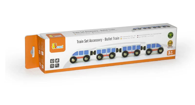 Viga Magnetic Bullet Wooden Train Set 4 Piece – Elex Academic Bookstore