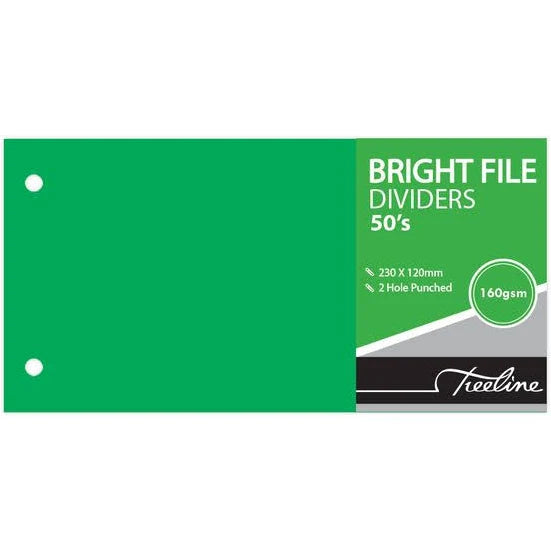 Treeline Bright File Dividers – Elex Academic Bookstore