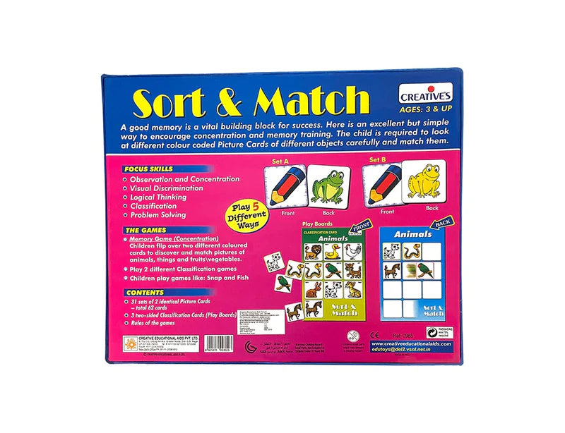 Creatives - Sort & Match (31 sets of picture cards-learn to classify ...