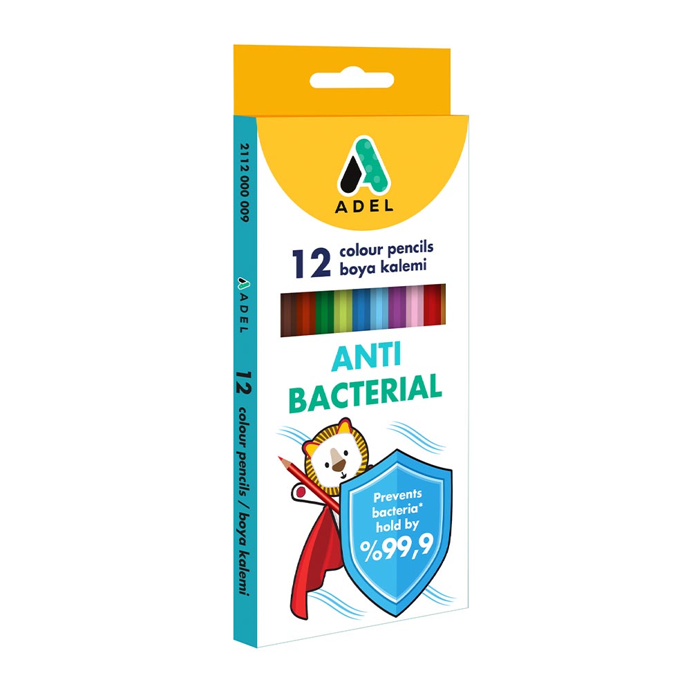ADEL ANTIBACTERIAL COLOR PENCIL ASS 12'S – Elex Academic Bookstore
