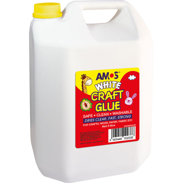 AMOS CRAFT GLUE WHITE 5L – Elex Academic Bookstore