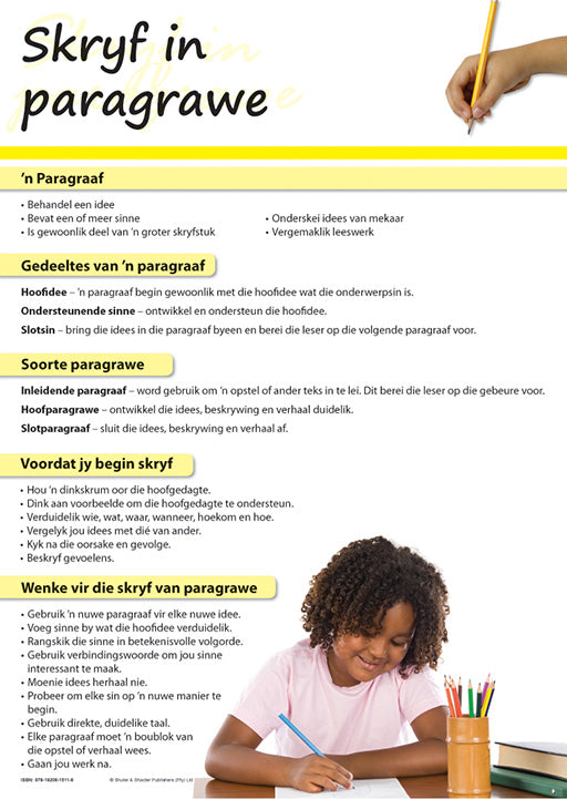 CHART: WRITING PARAGRAPHS (AFRIKAANS) A2 – Elex Academic Bookstore