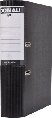 DONAU A4 LEVER ARCH FILE 75mm PP ROUND BACK BLACK – Elex Academic Bookstore